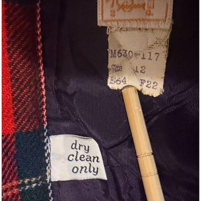 Vintage 70s Pendleton Wool Midi Skirt 12 Red Plaid Tartan 100% Pure ...