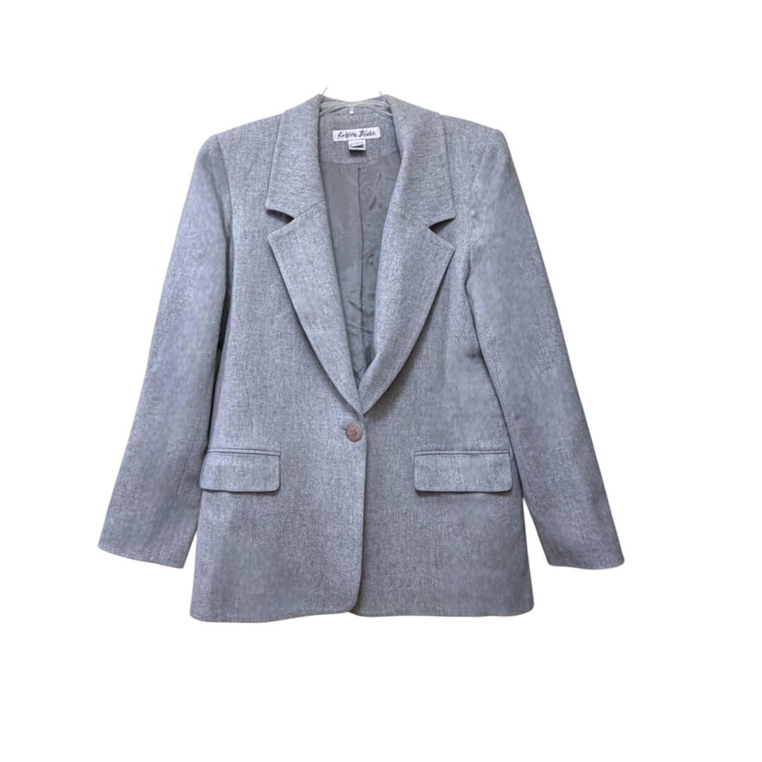 Vintage Kristen Blake Wool Jacket M Blazer Minimalist Neutral 100% ...