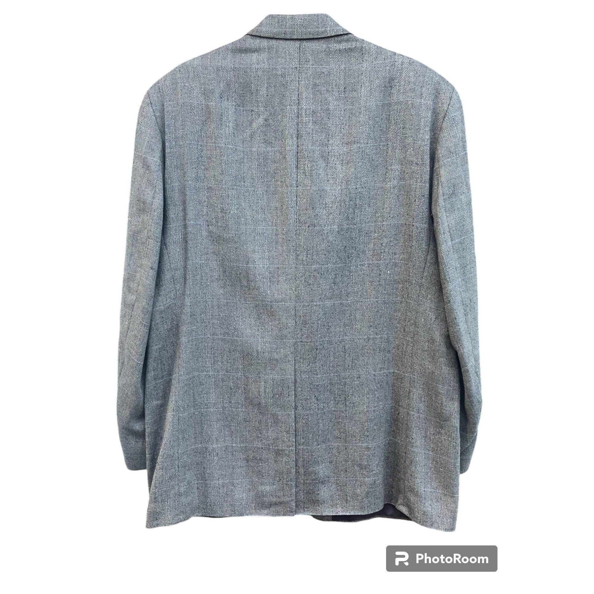 Vintage Ralph Lauren Chaps Sport Coat 46T Herringbone Silk Wool Linen ...