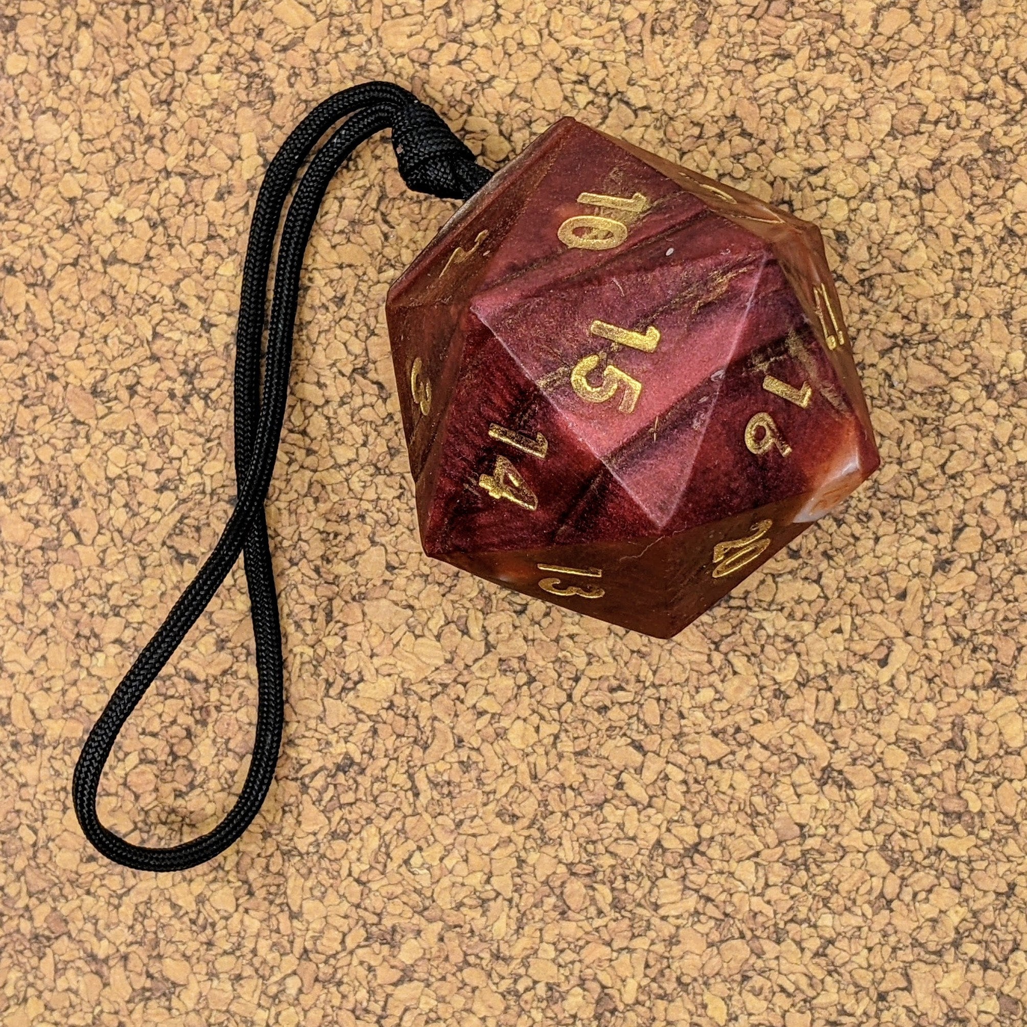 D20 Soap on a Rope Red and Gold With Polyhedral Dice Set, Loot Soap ...
