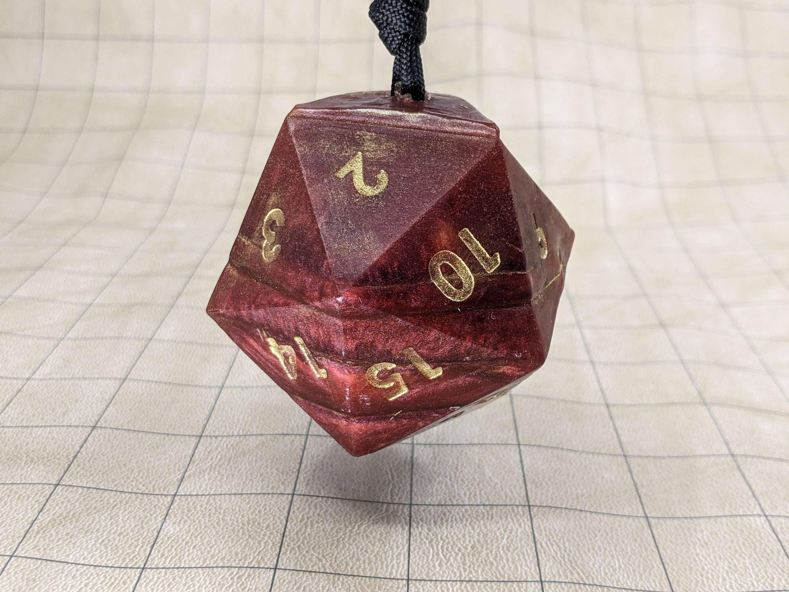 D20 Soap on a Rope Red and Gold With Polyhedral Dice Set, Loot Soap ...