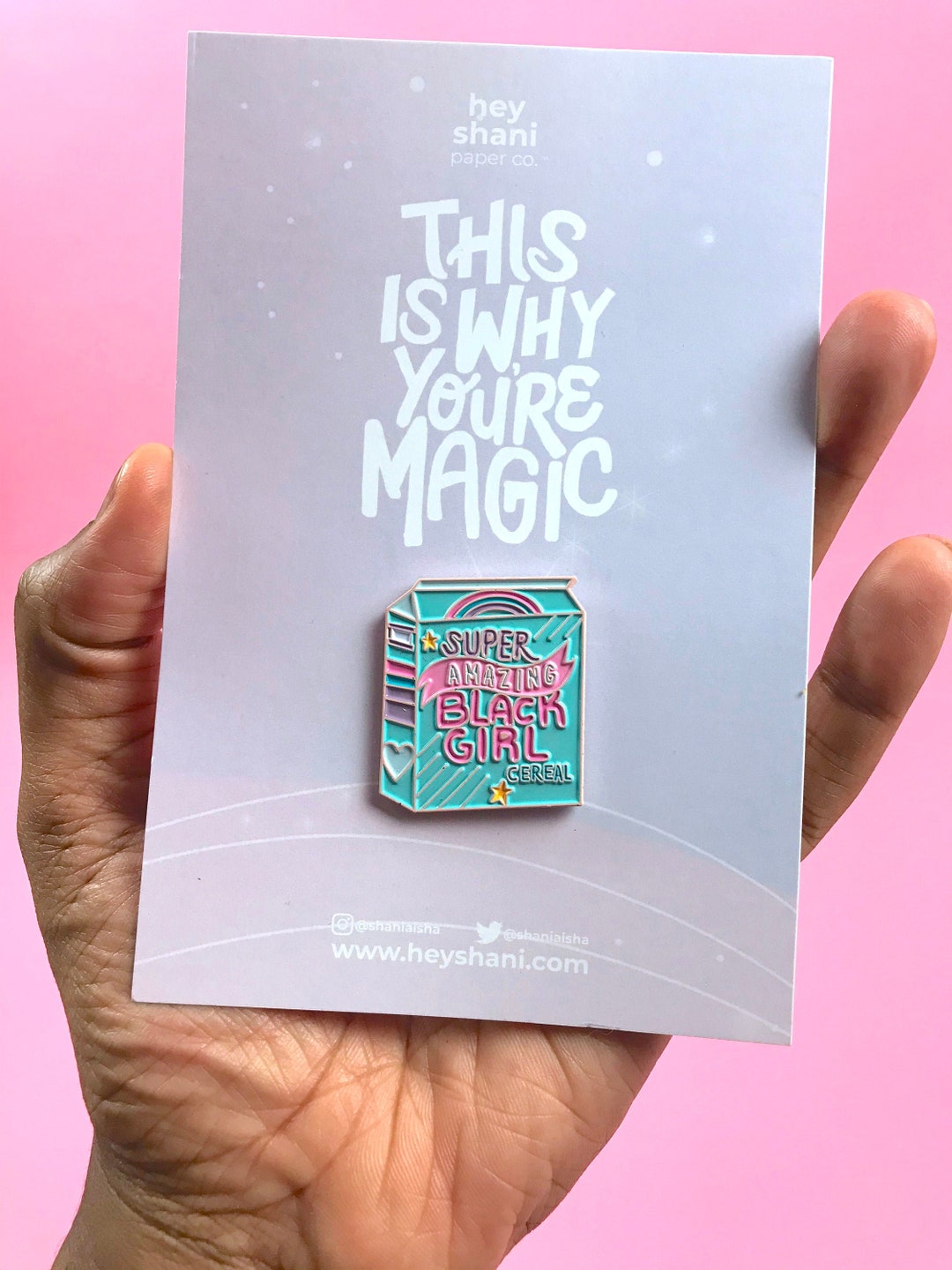 Black Girl Cereal Pin Black Girl Magic This is Why You're Magic - Etsy