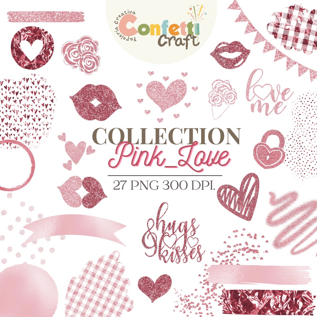 Commercial Use OK Clipart Collection Pink_love, Hearts Clipart, Rose ...