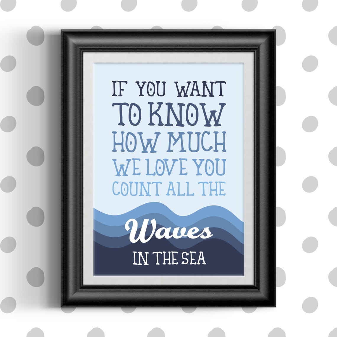 Count All the Waves in the Sea - Nursery Print, Baby or Children's Room ...