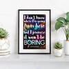 David Bowie Quote Print - I Don't Know Where I'm Going From Here, but I ...