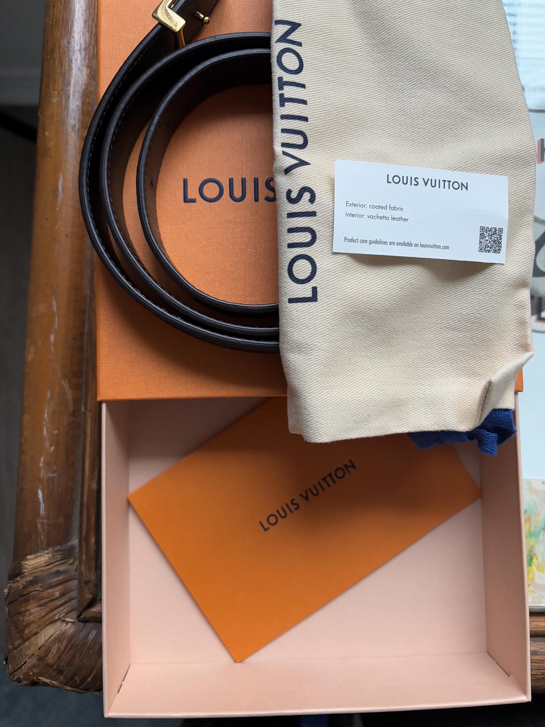 Louis Vuitton Designer Belt Logo and Reversible - Etsy