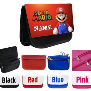 PERSONALISED (custom) Nintendo MARIO Cartoon Pencil Case Bag - School ...