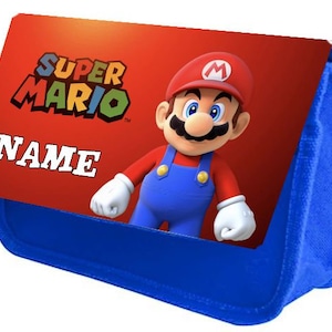 PERSONALISED (custom) Nintendo MARIO Cartoon Pencil Case Bag - School ...