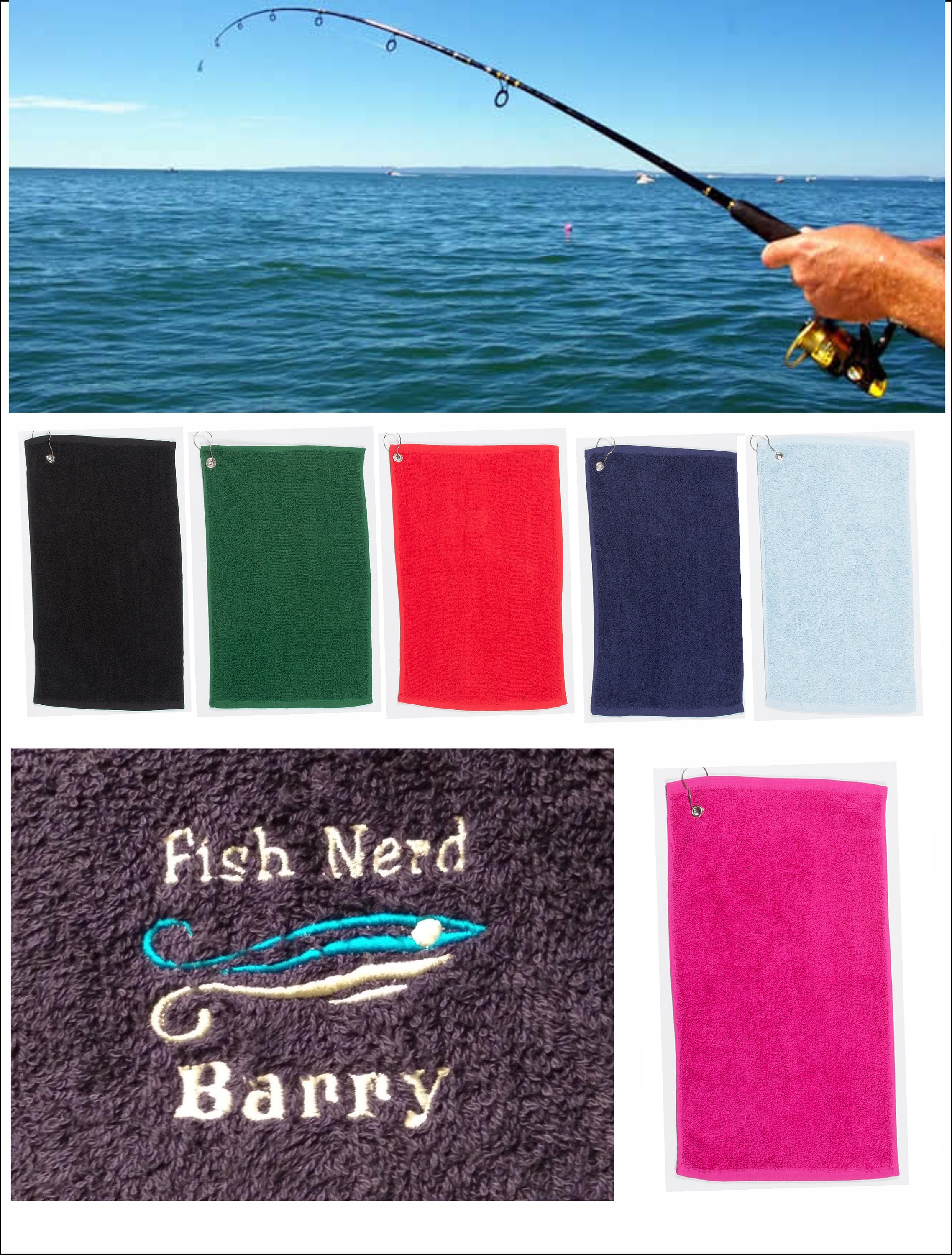 Personalised Embroidered Humorous Fish Nerd Fishing Tropical Fish Bank ...