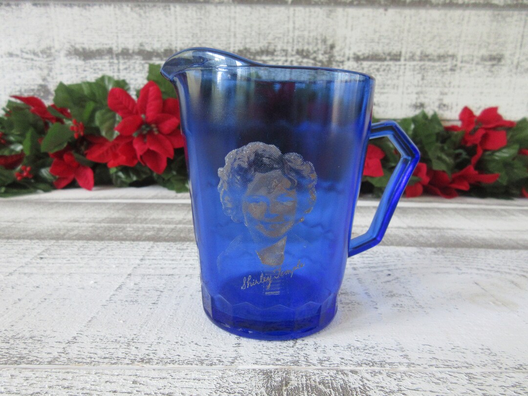 Vintage Hazel Atlas Shirley Temple Cobalt Blue Creamer - Collectible ...