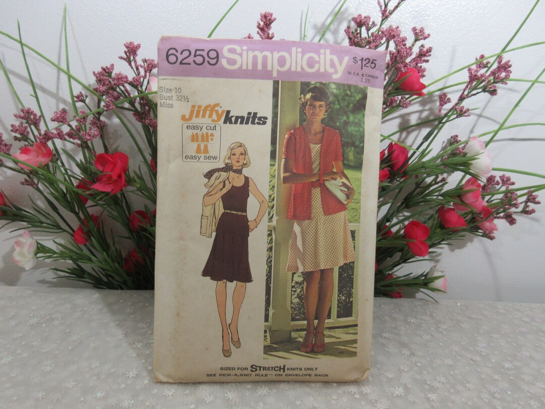 Simplicity Knit Dress Pattern - Etsy