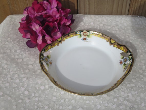 Vintage Serving Dish Hand Painted Nippon Dish with Handles | Etsy