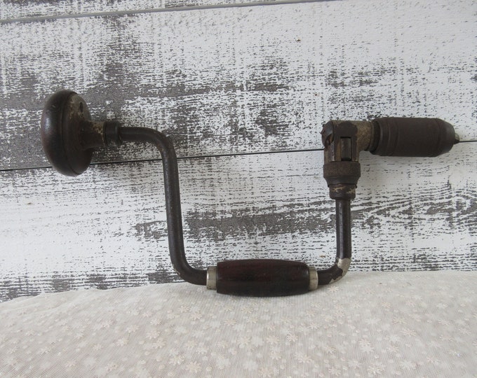 Antique Brace Drill Wood Handled Hand Drill USA No 310 Still Functions ...