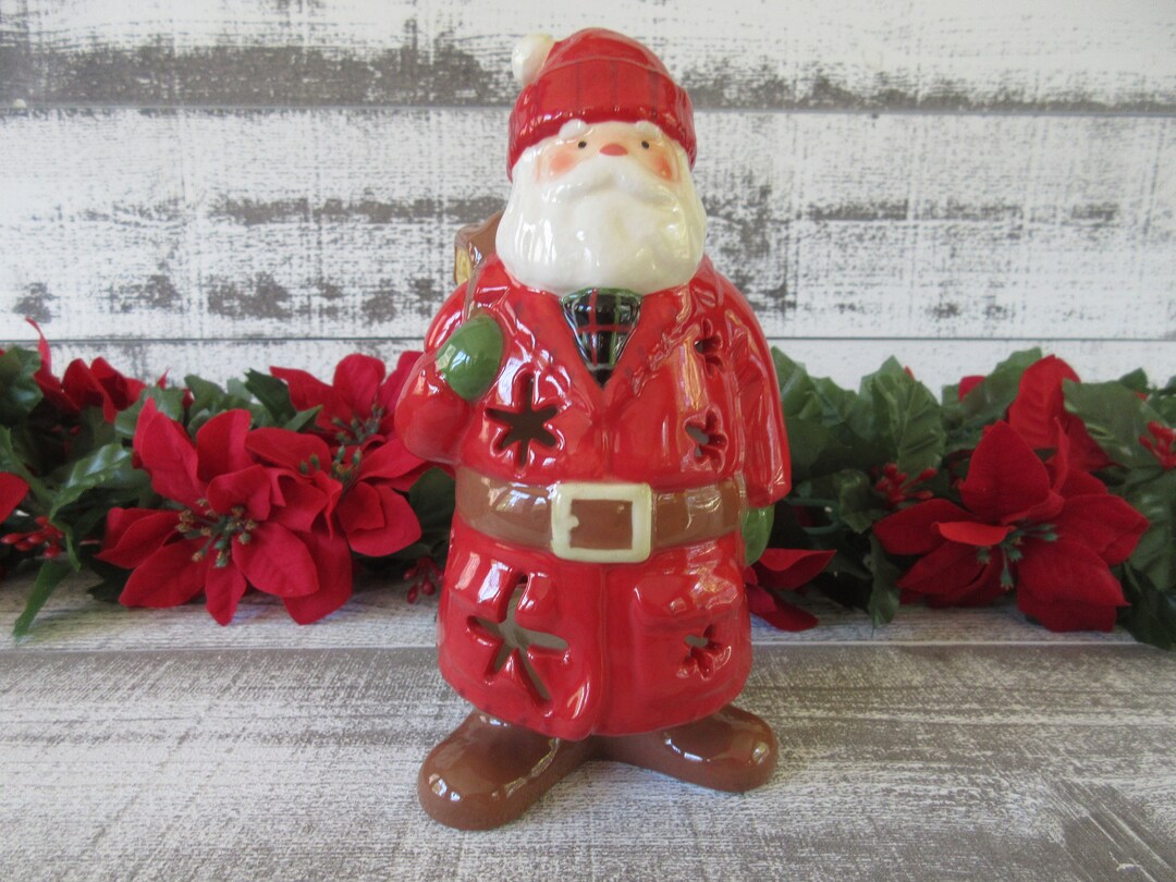 Charming Santa Claus Tea Light Holder - Festive Christmas Decor - Etsy