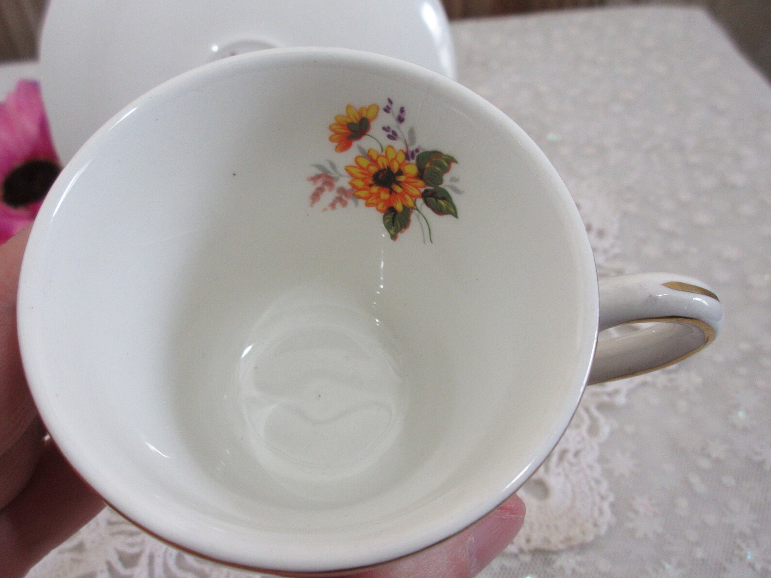 Floral Wedgwood Teacup and Saucer - Etsy