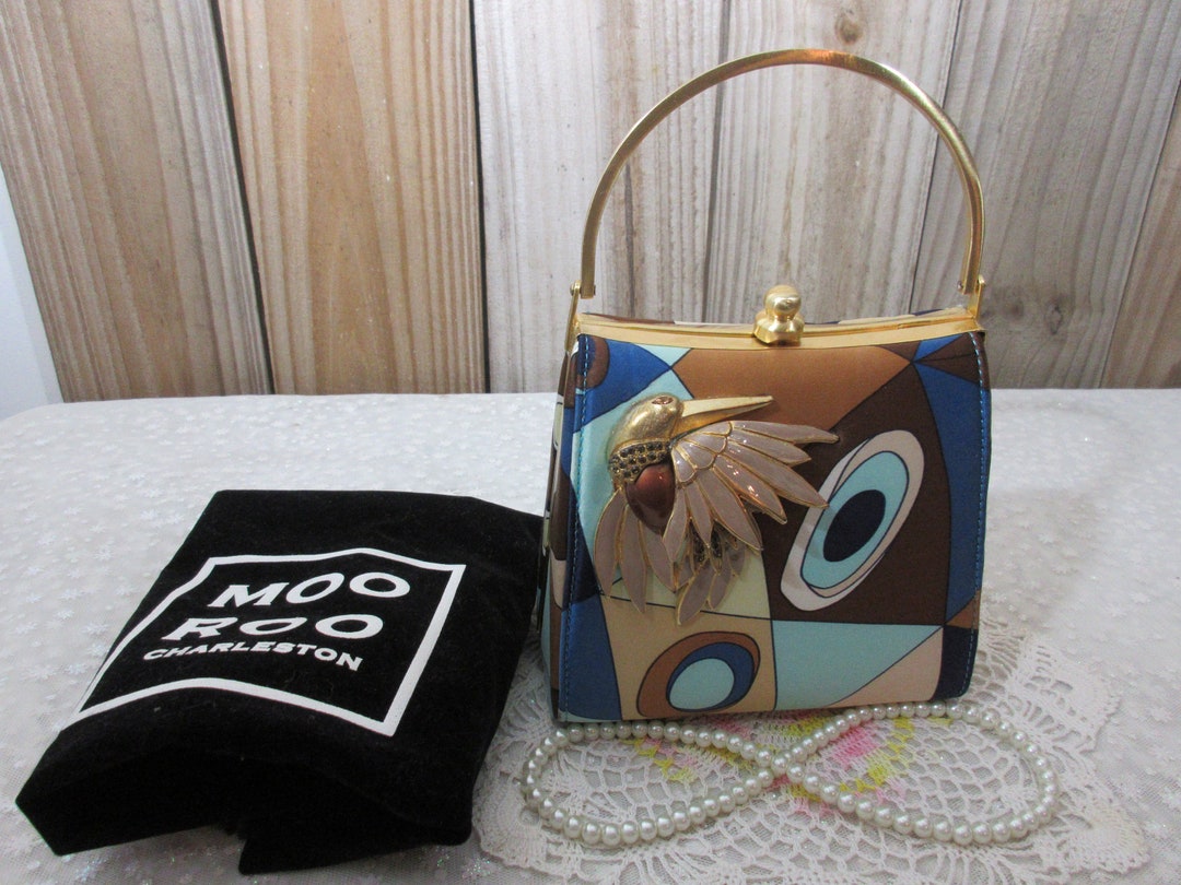 Vintage Clutch Handbag, Moo Roo of Charleston Handbag - Etsy