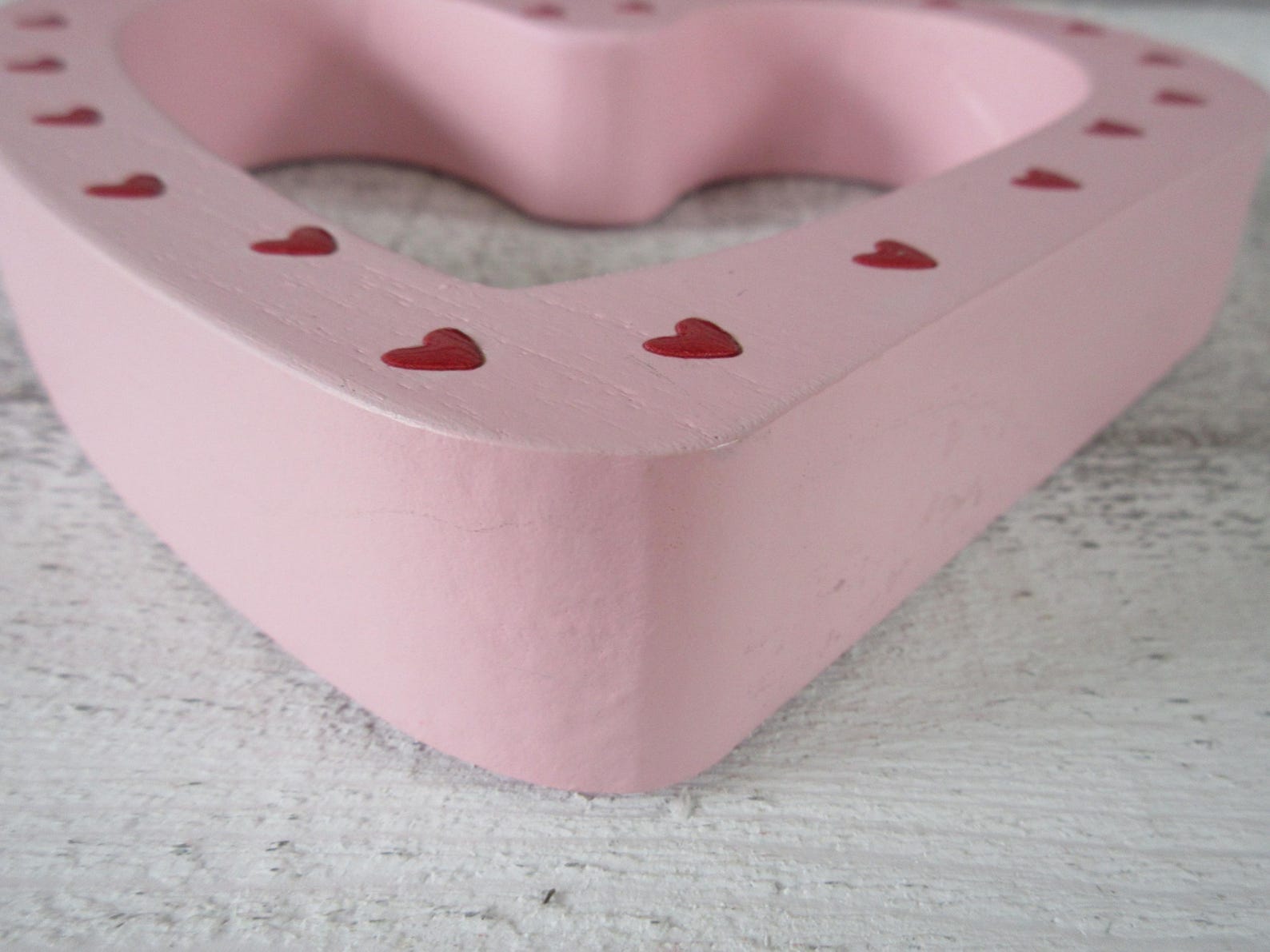 Valentine's Day Pink and Red Heart Decor - Romantic Home Accent - Etsy