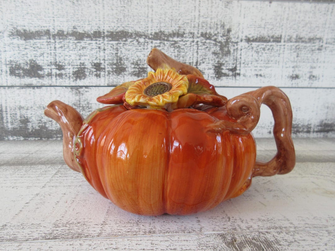 Rustic Fall Teapot With Sunflower Accent - Etsy