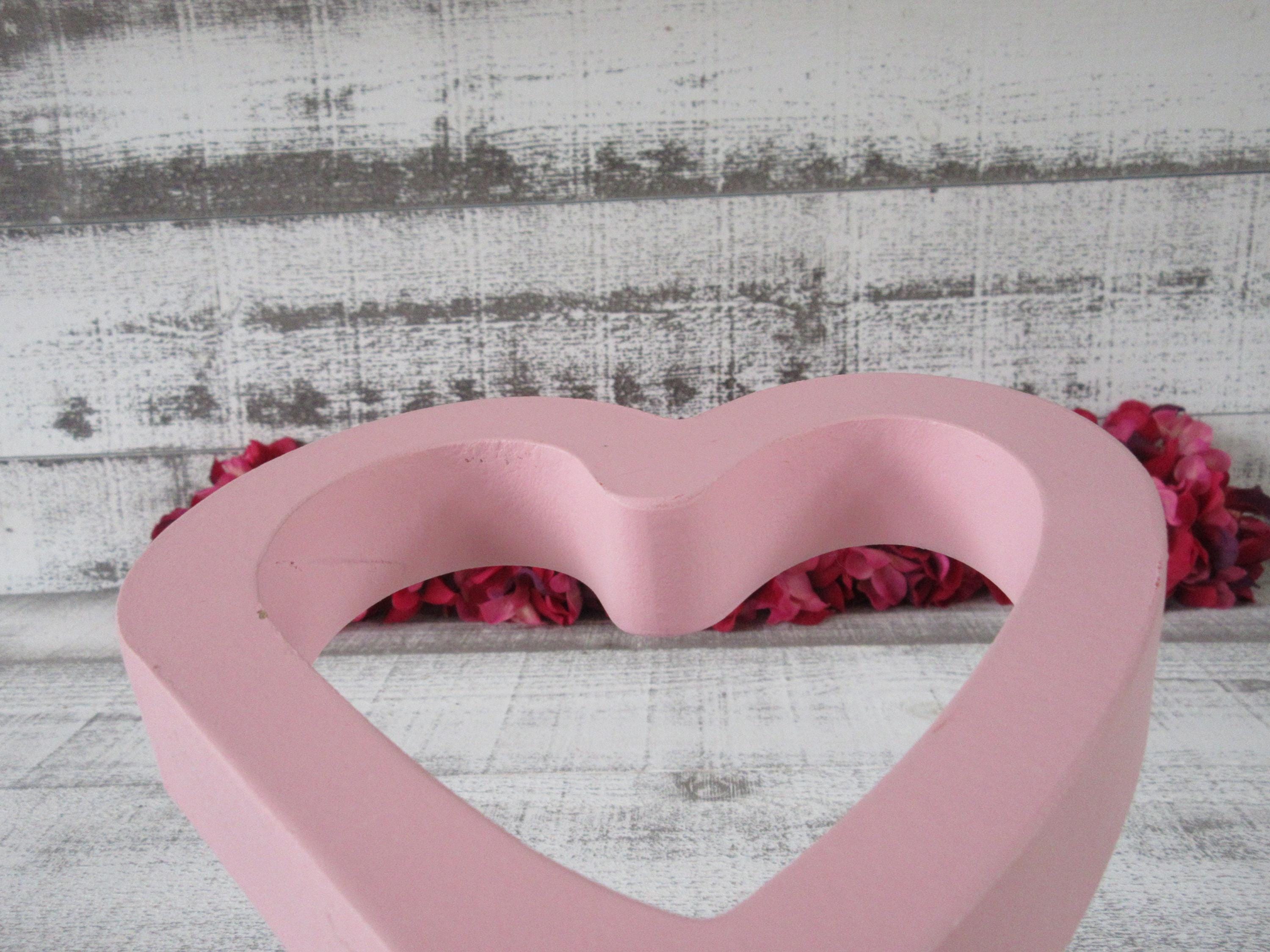 Valentine's Day Pink and Red Heart Decor - Romantic Home Accent - Etsy