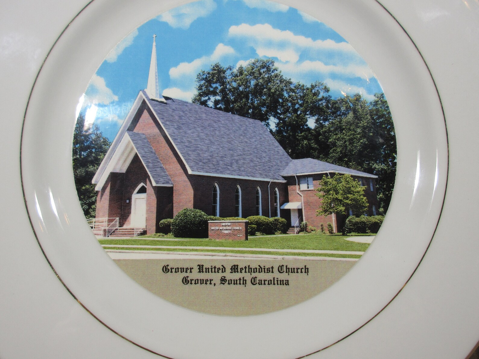 Colletible Church Plate Grover United Methodist Church - Etsy