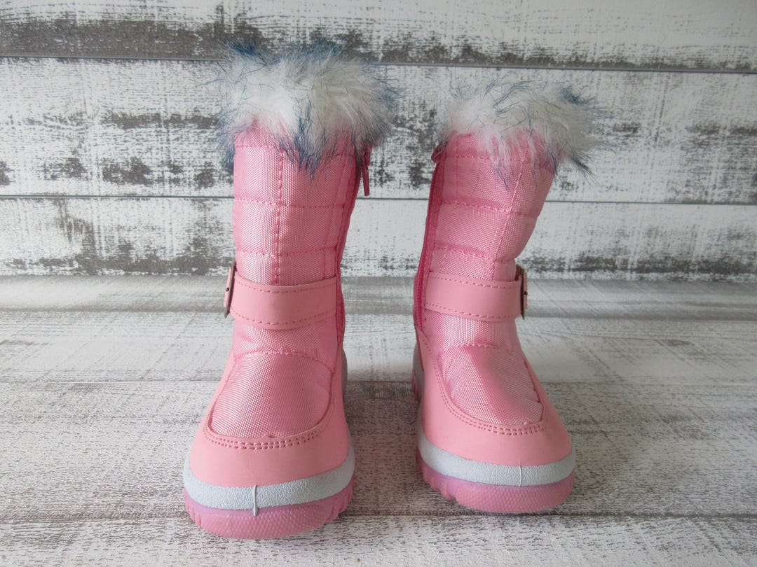 Adorable Girls Pink Snow Boots - Cozy Winter Footwear - Etsy