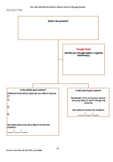 Stress & Anxiety: The Printable Workbook - 64 pages of CBT-based ...