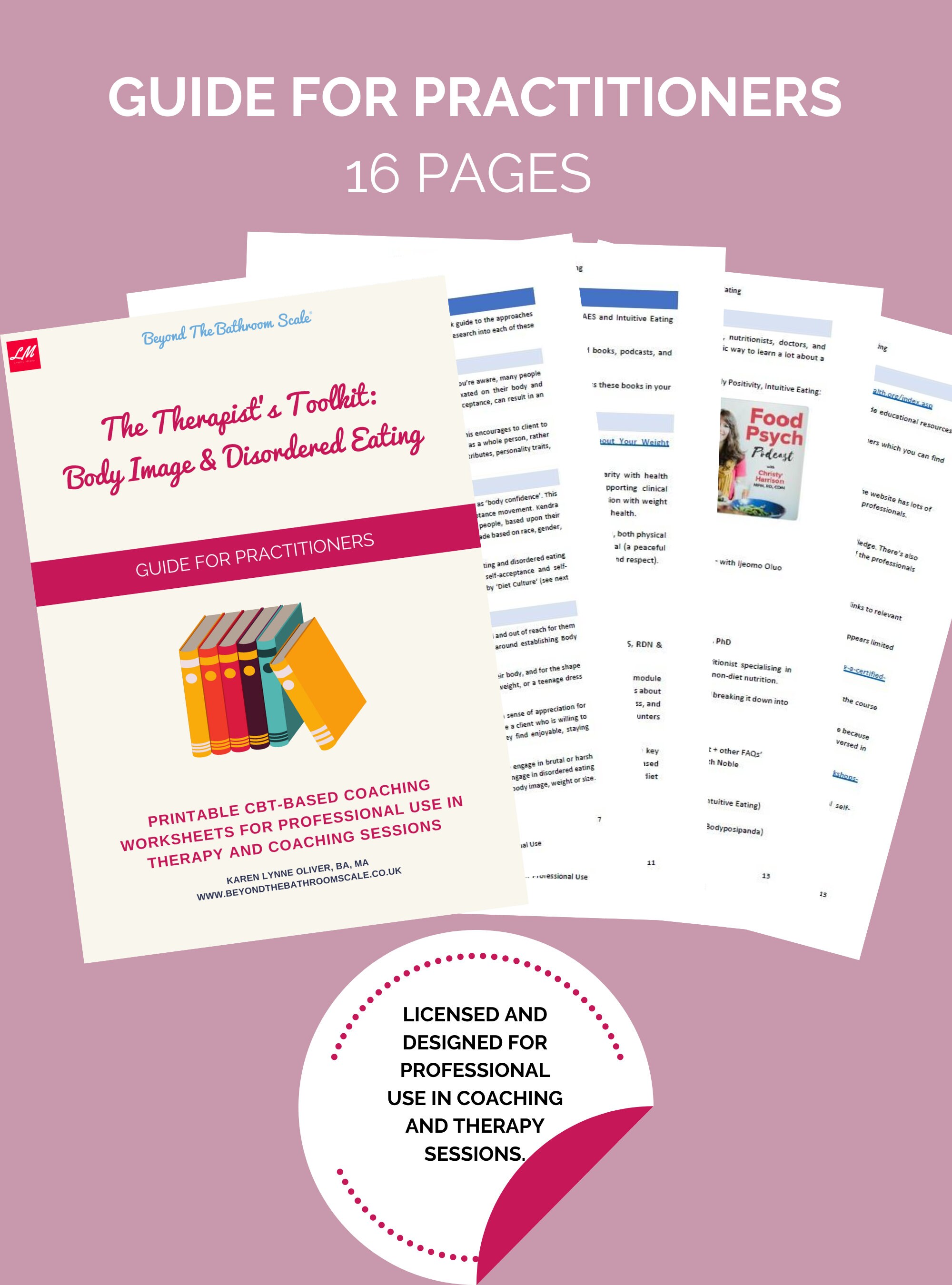 Body Image & Disordered Eating | CBT Workbooks | Digitally Fillable and ...