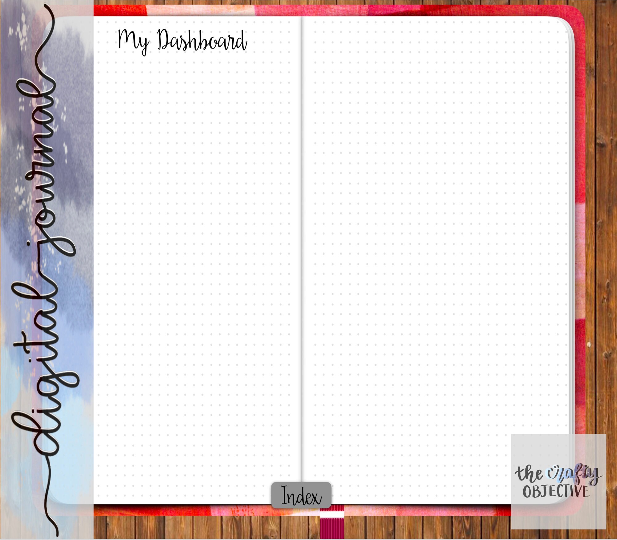 Digital Bullet Journal Dotted Pages With Dashboard Index - Etsy