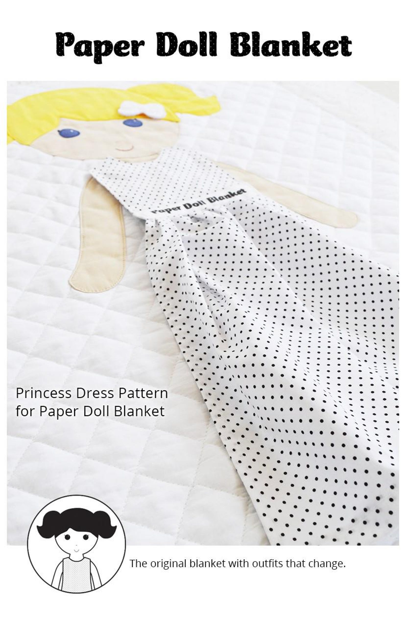 PDF Princess Dress Pattern, Digital Pattern, Paper Doll Blanket ...