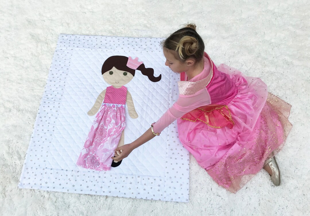 Printed Princess Dress Pattern, Digital Pattern, Paper Doll Blanket ...