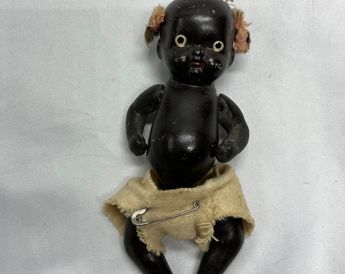 Porcelain 1930s Black Painted Baby Doll ,made in Occupied Japan. - Etsy