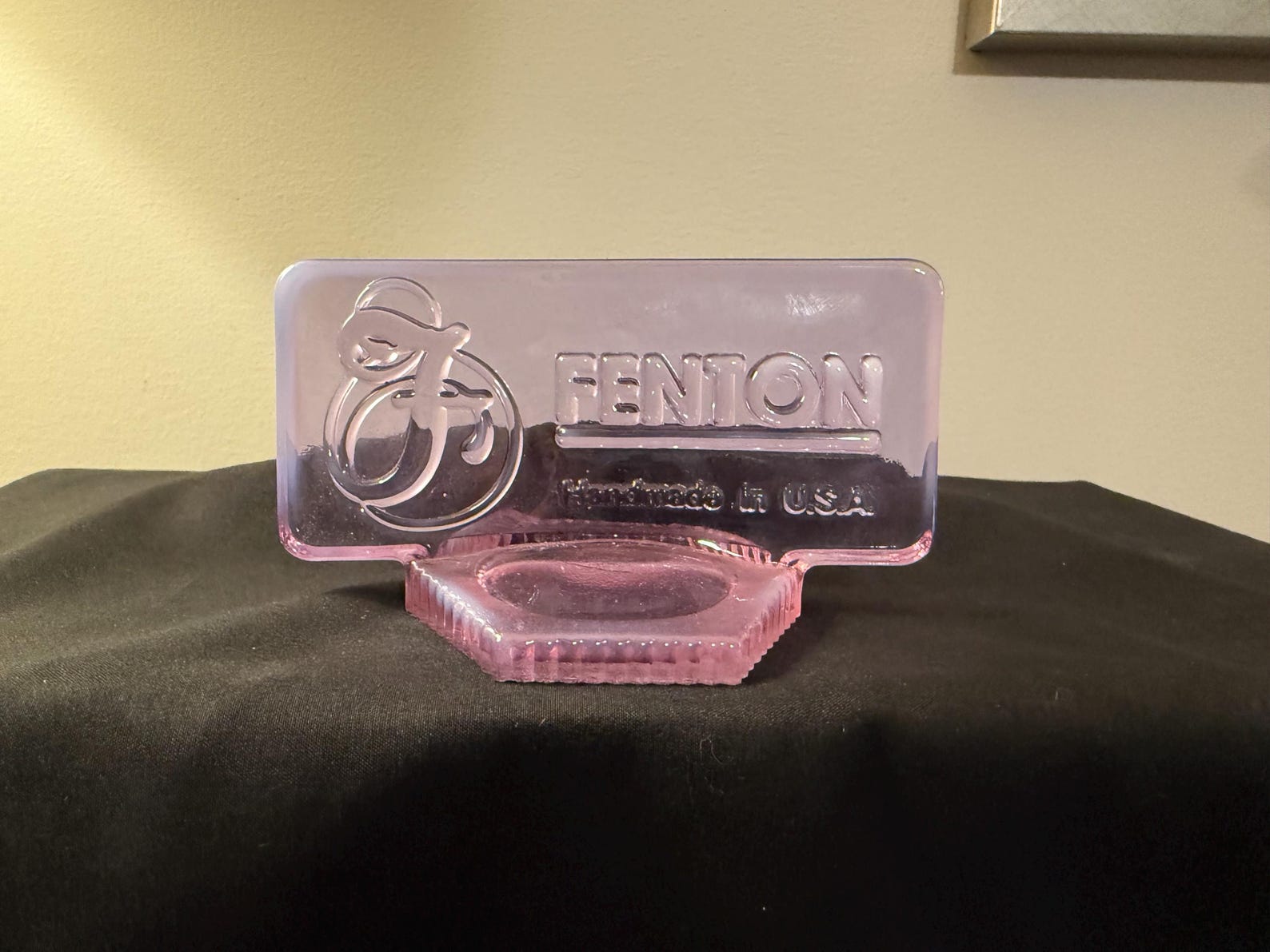 Beautiful Vintage French Pink Fenton Glass Advertising Store Display ...