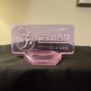 Beautiful Vintage French Pink Fenton Glass Advertising Store Display ...