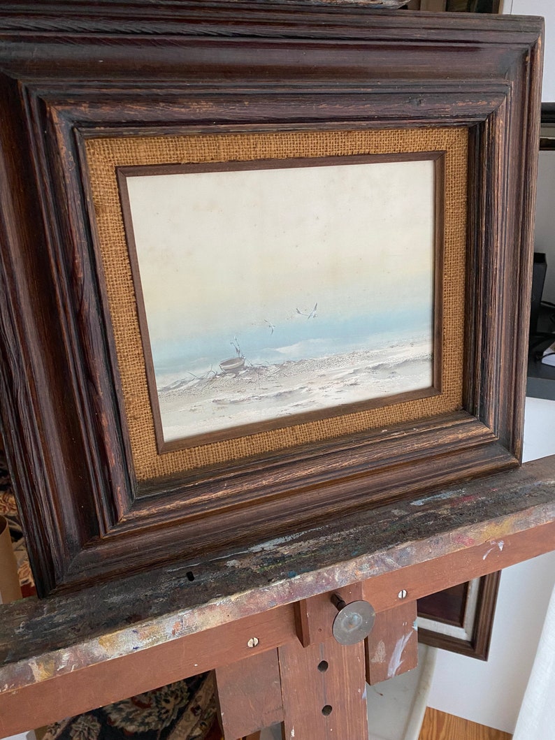 Mid Century Modern, Original Ocean Scene, Watercolor by C Chan. - Etsy