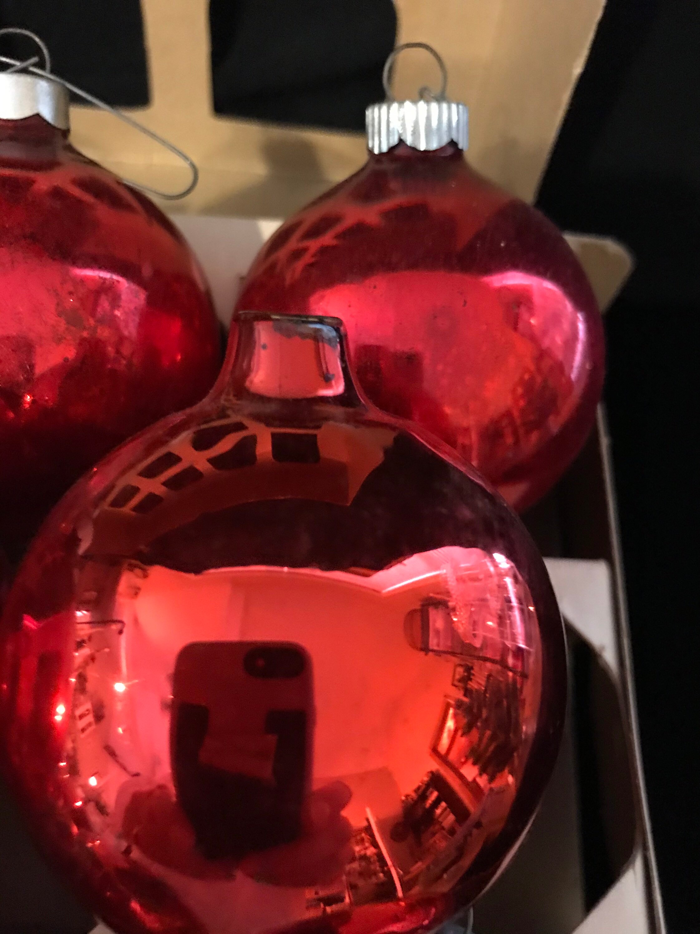 Vintage Paragon Glass Christmas Tree Ornament Box Louis Maine - Etsy