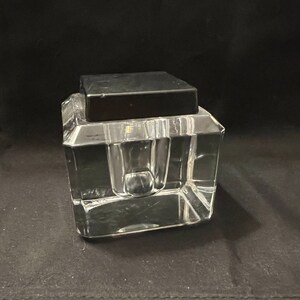 Vintage Art Deco Heavy Square Glass Inkwell With Black Bakelite Lid - Etsy