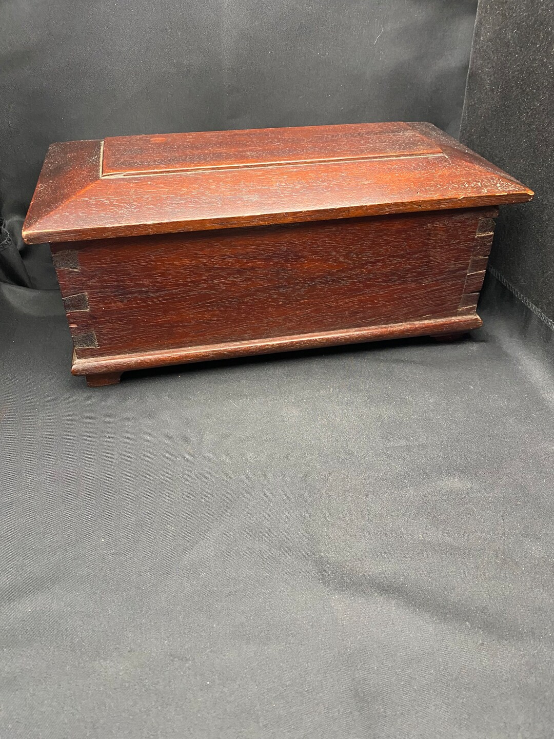 Antique Hinged Mahogany Wood Box With Dove Tails. - Etsy