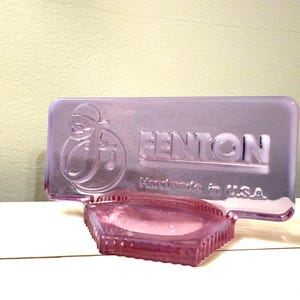 Beautiful Vintage French Pink Fenton Glass Advertising Store Display ...