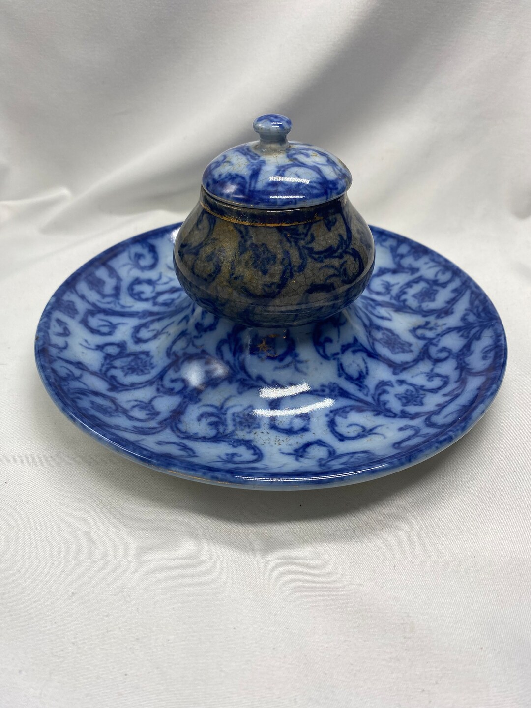 Antique Porcelain Inkwell. - Etsy