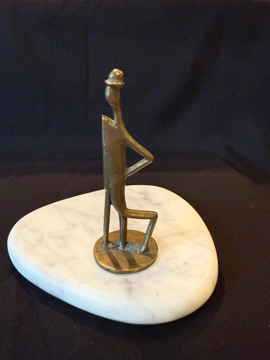 Antique Art Deco Hagenauer Style Abstract Bronze Brass Man With Cane ...