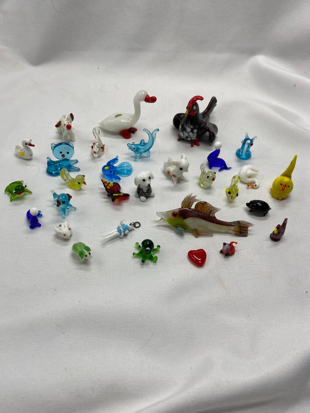 Vintage Lot of 30 Hand Blown Glass, Miniature Figurines. - Etsy