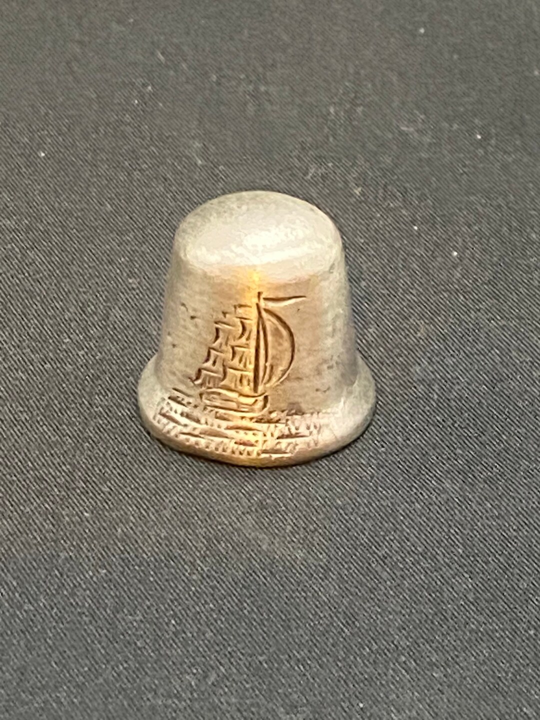Pewter Sailing Ship Thimble by Spoontiques . - Etsy