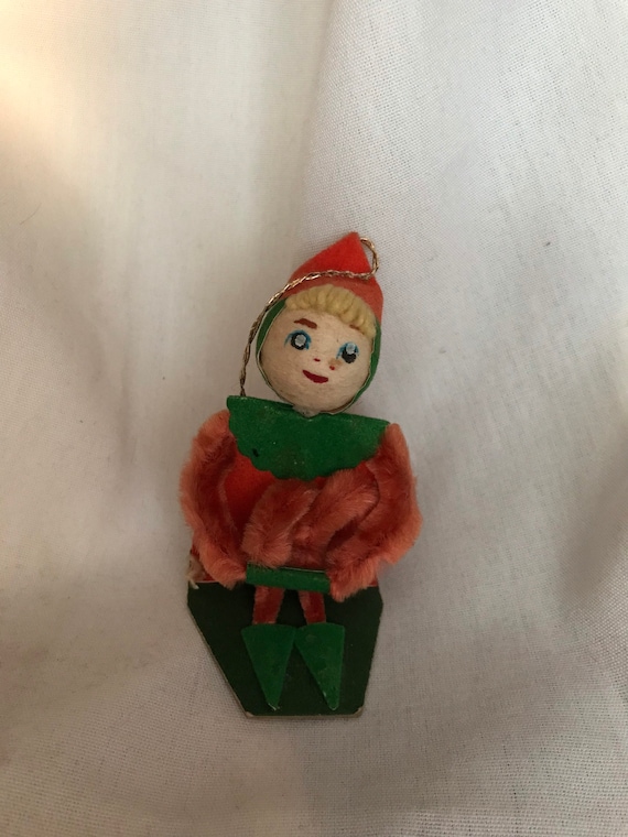 Vintage Chanel and Paper Seated Pixie Elf Christmas Tree - Etsy