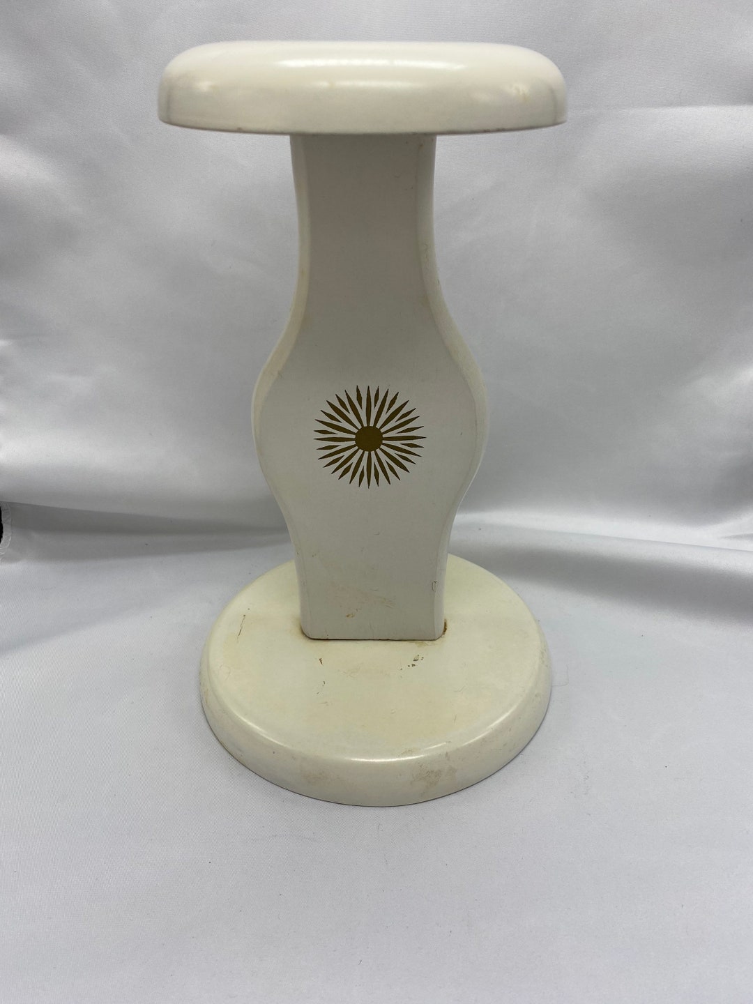 Vintage Mid Century Modern Necco Store Display White and Gold Starburst ...
