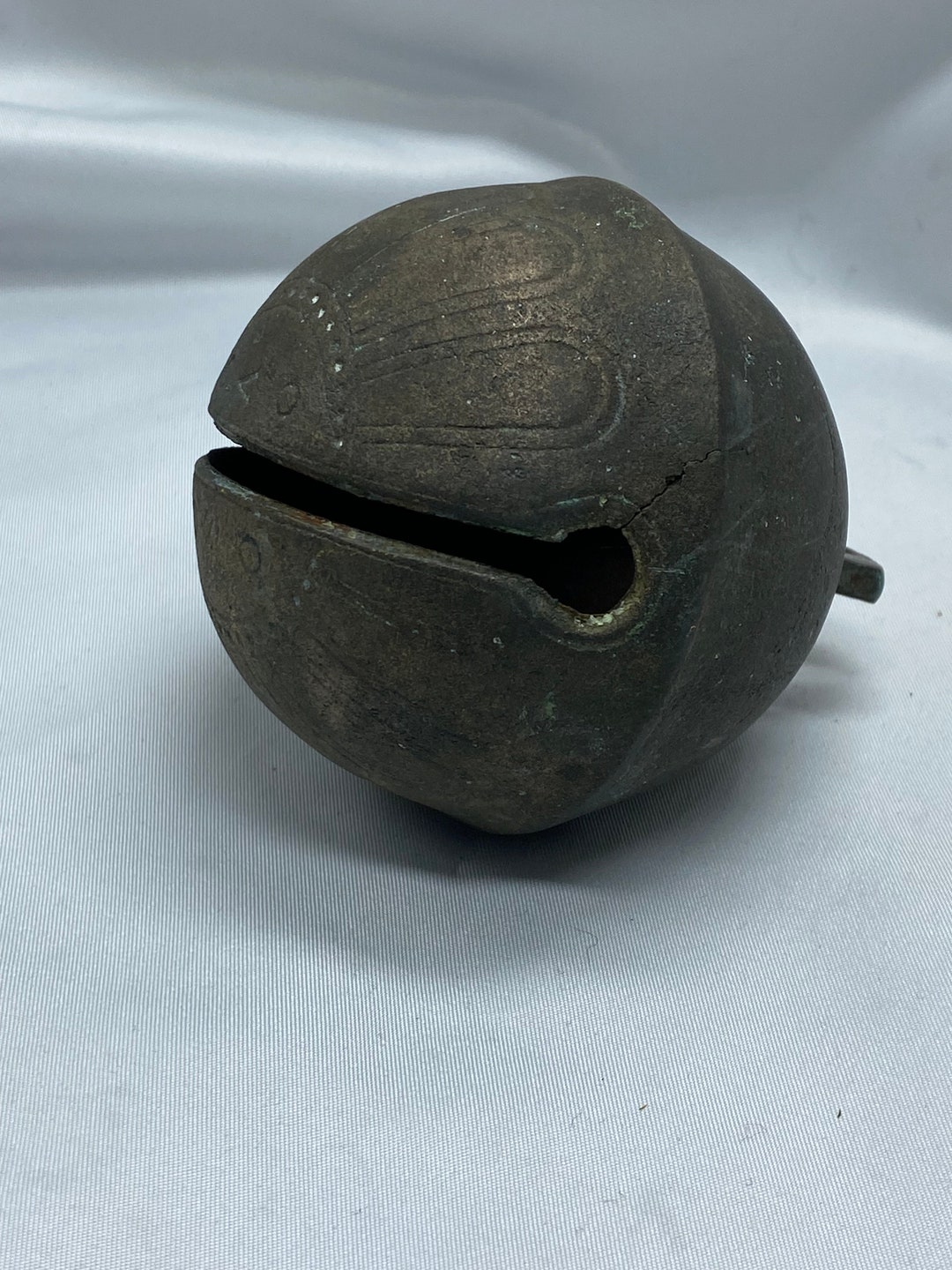 Large Antique Brass Paddle Sleigh Bell by Vine Star - Etsy