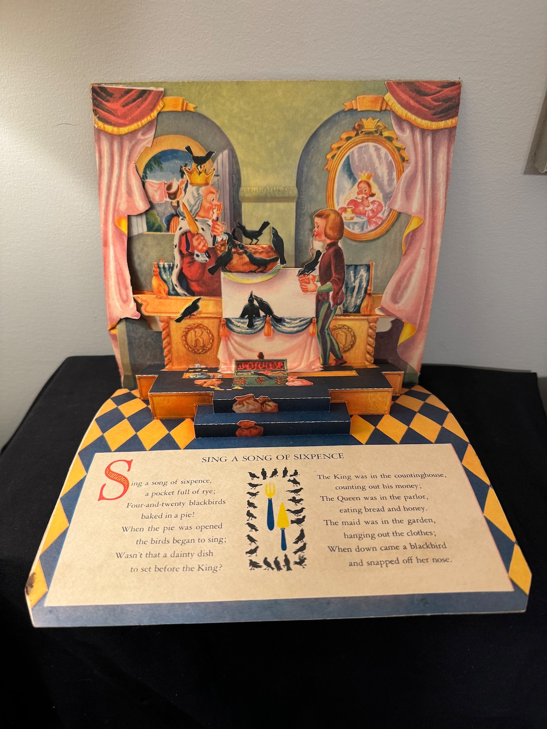Antique Pop up Childrens Poem Song A Song of Six Pence by Geraldine ...