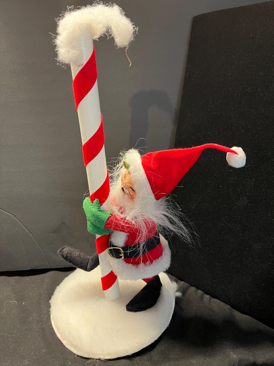 Vintage 1995 Annalee Doll Santa Claus, Hugging North Pole. - Etsy
