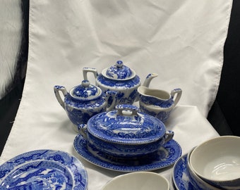 Vintage Blue Willow Pattern Child's/doll's Tea Set Made in Japan - Etsy