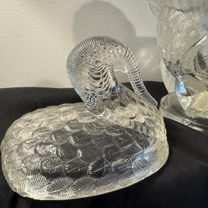 Vintage Clear Pressed Glass Turkey Covered Dish - Etsy
