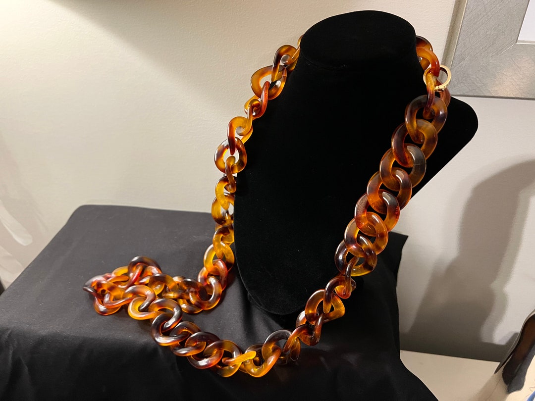 Vintage Mid Century Modern Oversized Lucite Brown Resin Faux ...